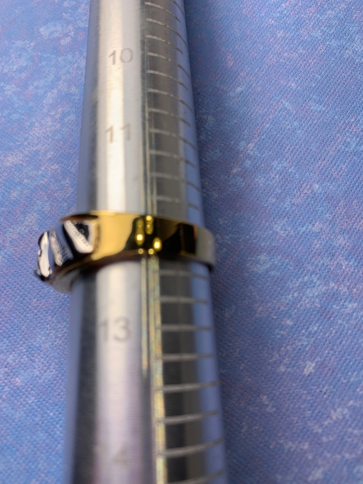 Signed SETA ring silver & goldtone crystal stone Size 11.75 (NOS ...