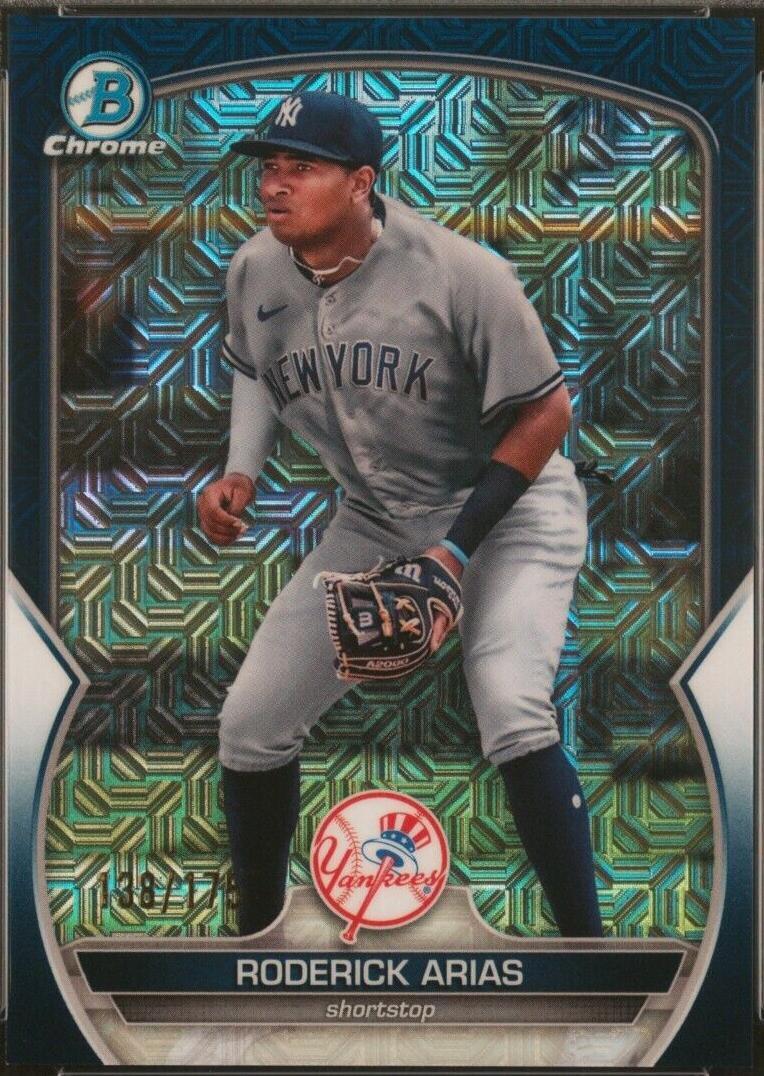 2023 Bowman - Chrome Prospects Roderick Arias #BCP-135 Navy Mojo ...