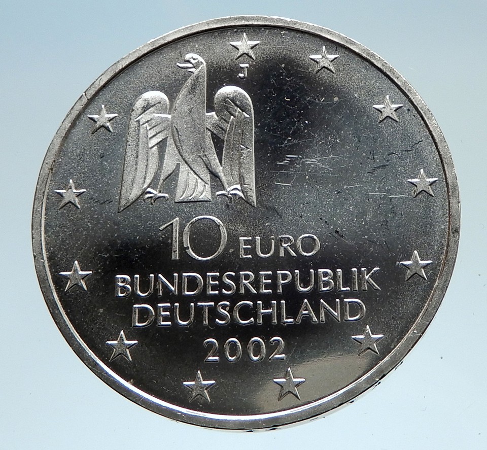 2002 GERMANY Documenta Literature Fair Genuine Silver German 10 Euro ...