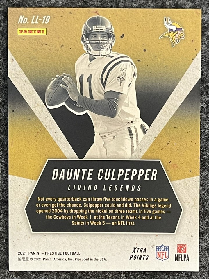 2021 Prestige Living Legends #LL-19 Daunte Culpepper Green Parallel 055 ...