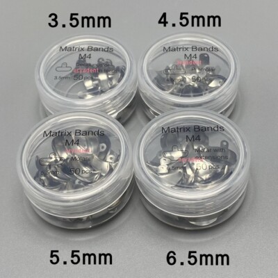 50pcs/box New Dental Matrix Bands M4 Sectional Contoured Metal Matrices ...