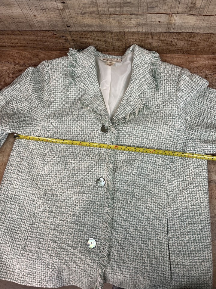 Boyne Valley Weavers Jacket Front Slit Pockets size L Light Green ...