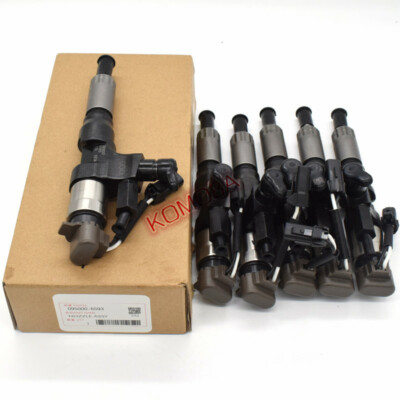 6PCS Fule Injector 23670-E0010 095000-6593 Fits Hino JO8E Kobelco ...