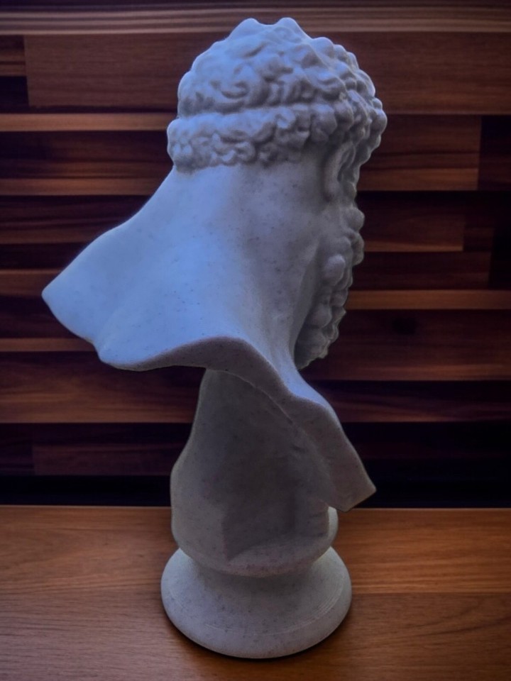 Hercules Bust Head - Greek Mythology Sculpture - 3D Printed Roman Bust ...