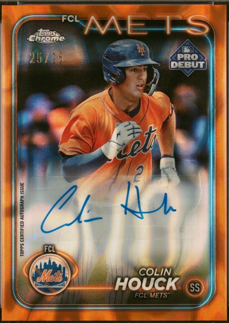 2024 Topps Pro Debut - Chrome Colin Houck #PDC-180 Orange Lava ...