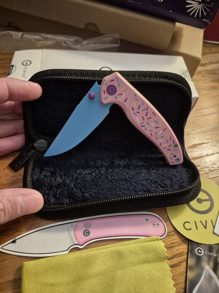 CIVIVI Gojiro One Dessert Warrior Liner Lock Knife Sprinkles G-10 (2.9 ...