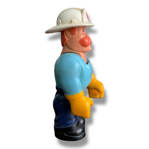 Vtg 1977 Fisher Price Husky Helpers Construction Worker Fire Fighter ...