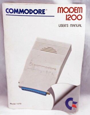 Commodore 1200 Modem User's Manual | eBay