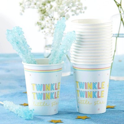 16 Twinkle Little Star Paper Cups for Baby Shower Kid Birthday Party ...