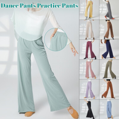 Dance Pants Classical Dance Wide Leg Straight Leg Pocket Pants Training ...