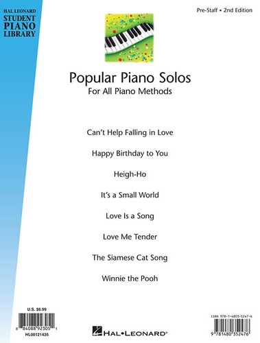 Popular Piano Solos - Prestaff Level 2Nd Edition Hal Leonard Student ...