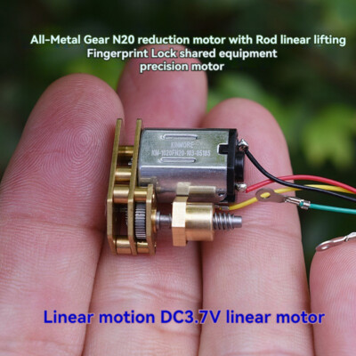Miniature Linear Motor N20 Gear Reduction Motor DC3.7V fr Fingerprint ...