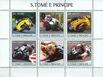 S. TOME & PRINCIPE 2003 - Motorcycles 6v. Scott Code: 1550 | eBay