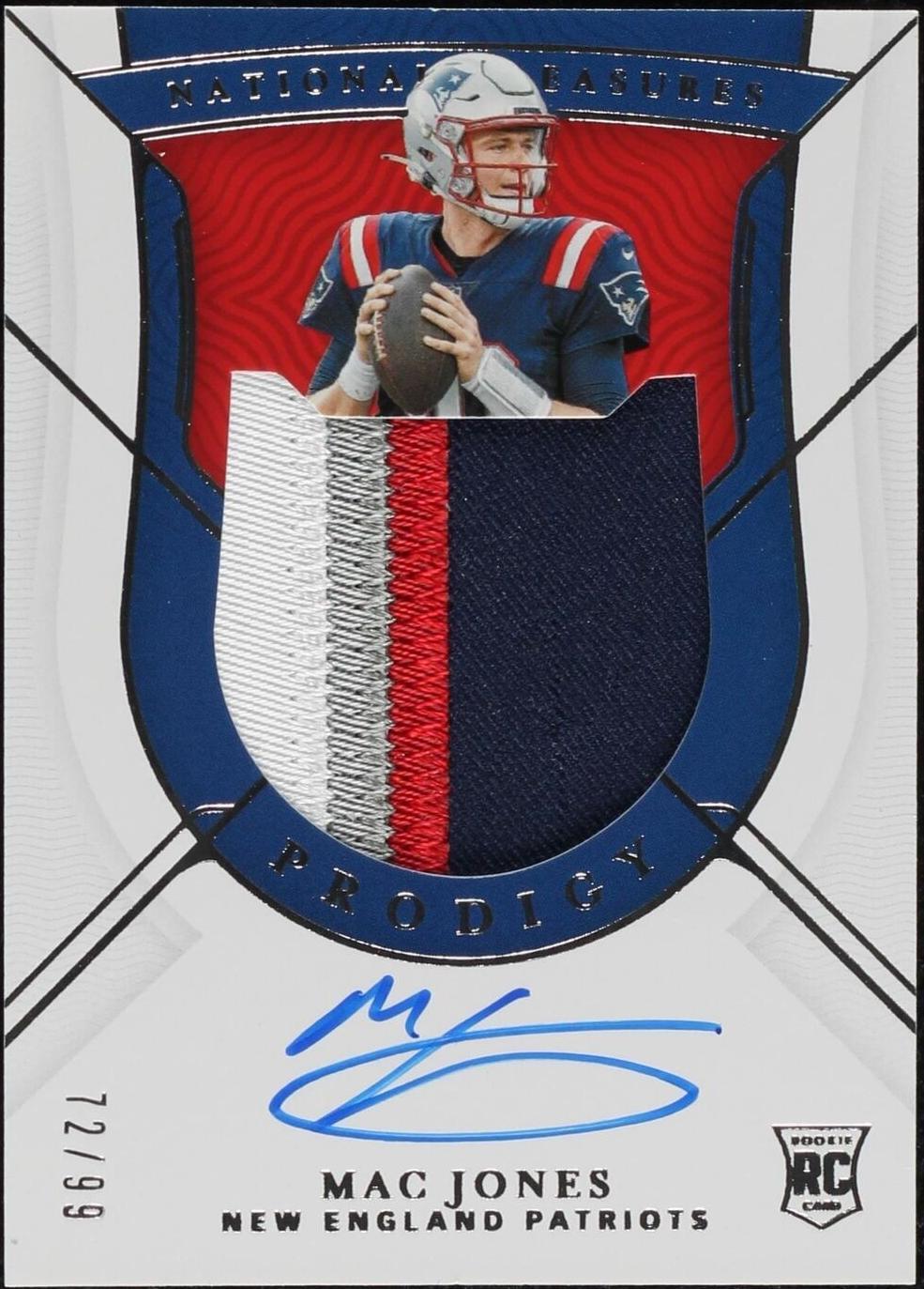 2021 Panini National Treasures - Prodigy Patch Autographs Mac Jones # ...