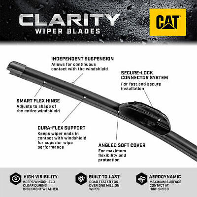 CAT Clarity Premium Replacement Windshield Wiper Blades 17 + 28 Inch (2 ...