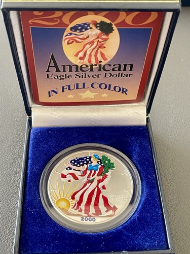 2000 Colorized American Silver Eagle 1 oz Coin (AU5) | eBay