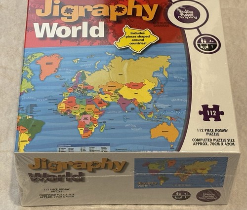 Happy Puzzle Company Jigraphy World Map 112 Piece Jigsaw Puzzle ...