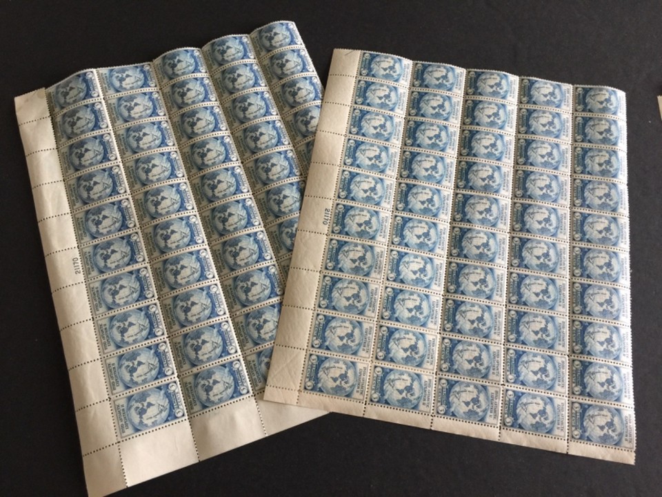US STAMPS SC# 733 Lot of (5) Complete Sheet & some Partial Sheets w ...