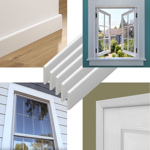 Door Frame Kit 95mm Edge Strips Plastic Architrave Trim for Door Edge ...