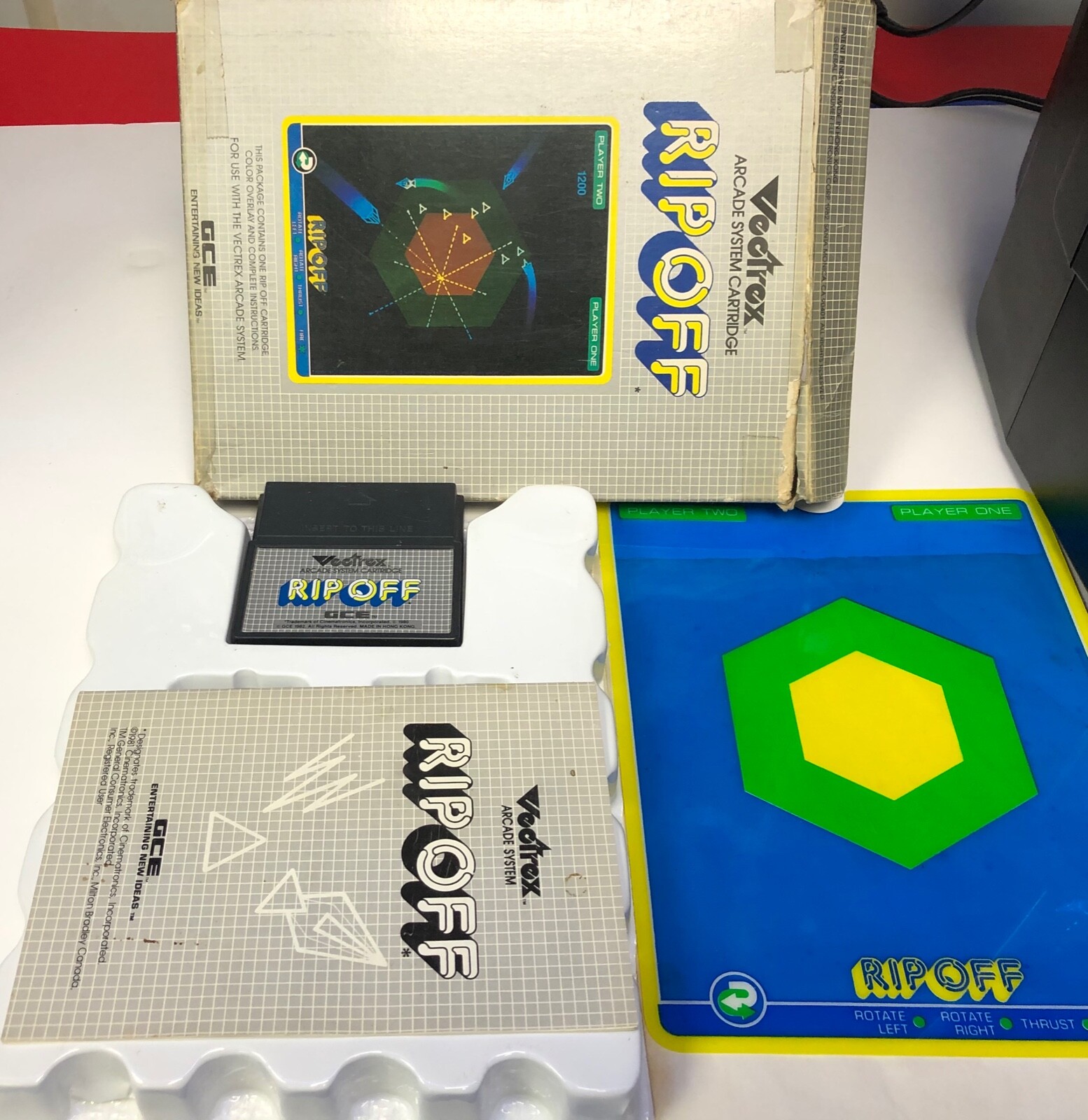 Rip off Vectrex Video Game Cartridge Complete Overlay Manual OEM pkg ...