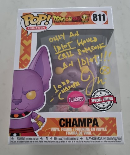 LORD CHAMPA 811 signed by Jason Liebrecht funko pop vinyl SUPANOVA COA ...