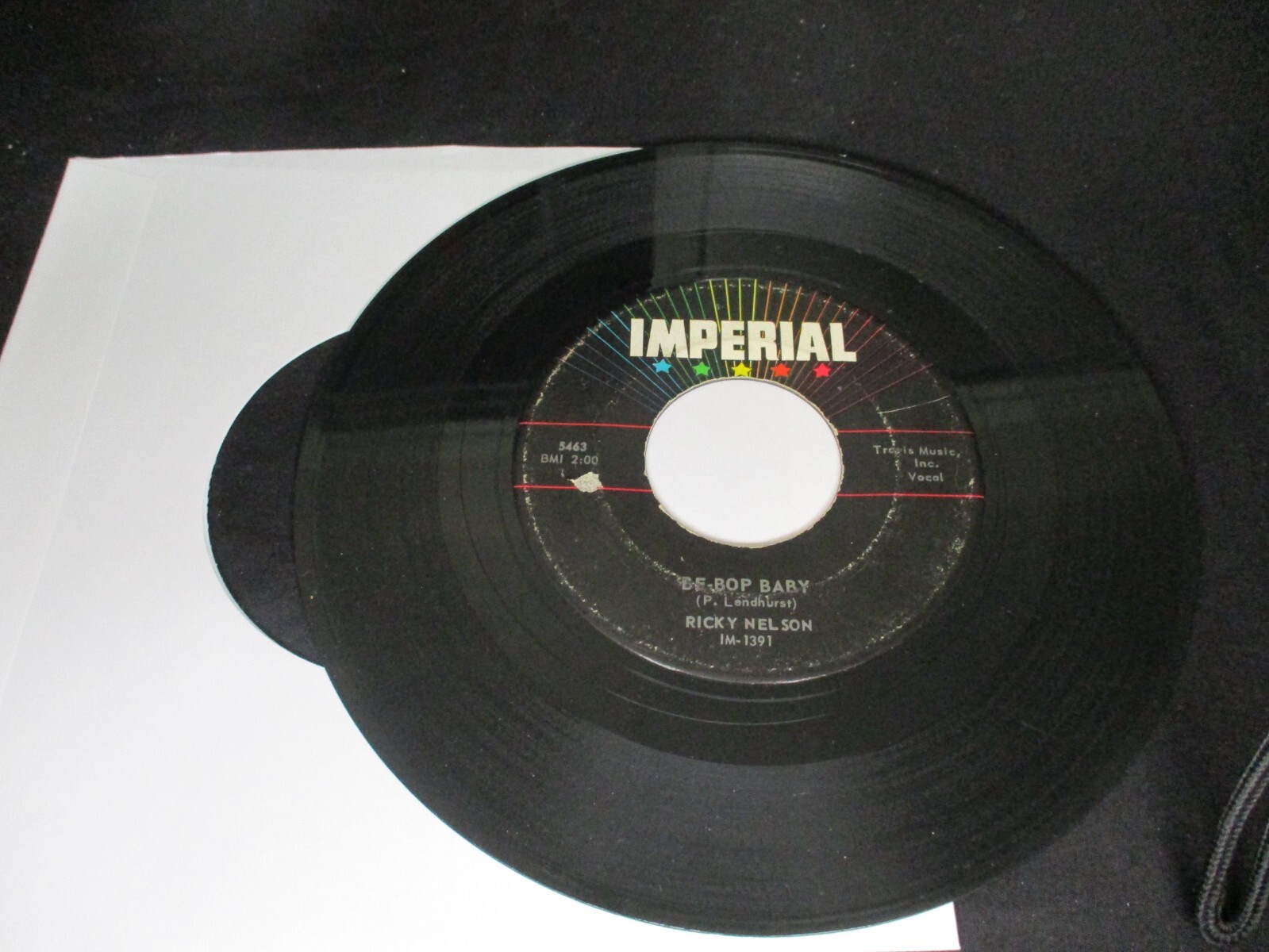 Ricky Nelson- BE-BOP BABY 45 RPM Imperial Records 5463 1957 | eBay