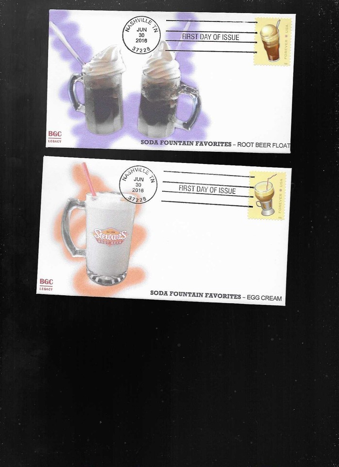 US FDC # 5093 - 5097 SODA FOUNTAIN FAVORITES 2016 SET OF 5 BY BGC | eBay