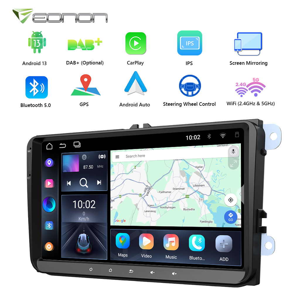 Eonon VWA13 9" Android 13 Car Radio Stereo GPS CarPlay for VW GOLF 5 6 ...