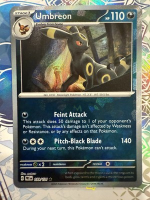Umbreon (Master Ball Pattern) 059/131 SV: Prismatic Evolutions Holo ...