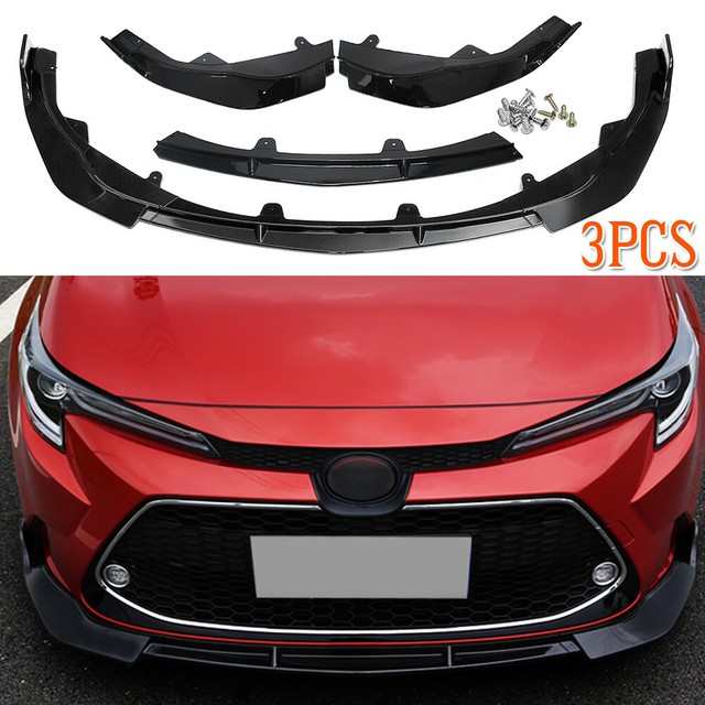 For Toyota Corolla 2019-2020 Glossy Black Front Bumper Lip Body Kit ...