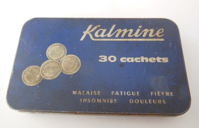 Ancienne boite en fer blanc publicitaire " Kalmine " | eBay