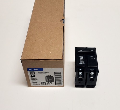 NEW BOX OF 5 EATON CUTLER-HAMMER TYPE BR BR240 2 POLE 40A/AMP CIRCUIT ...