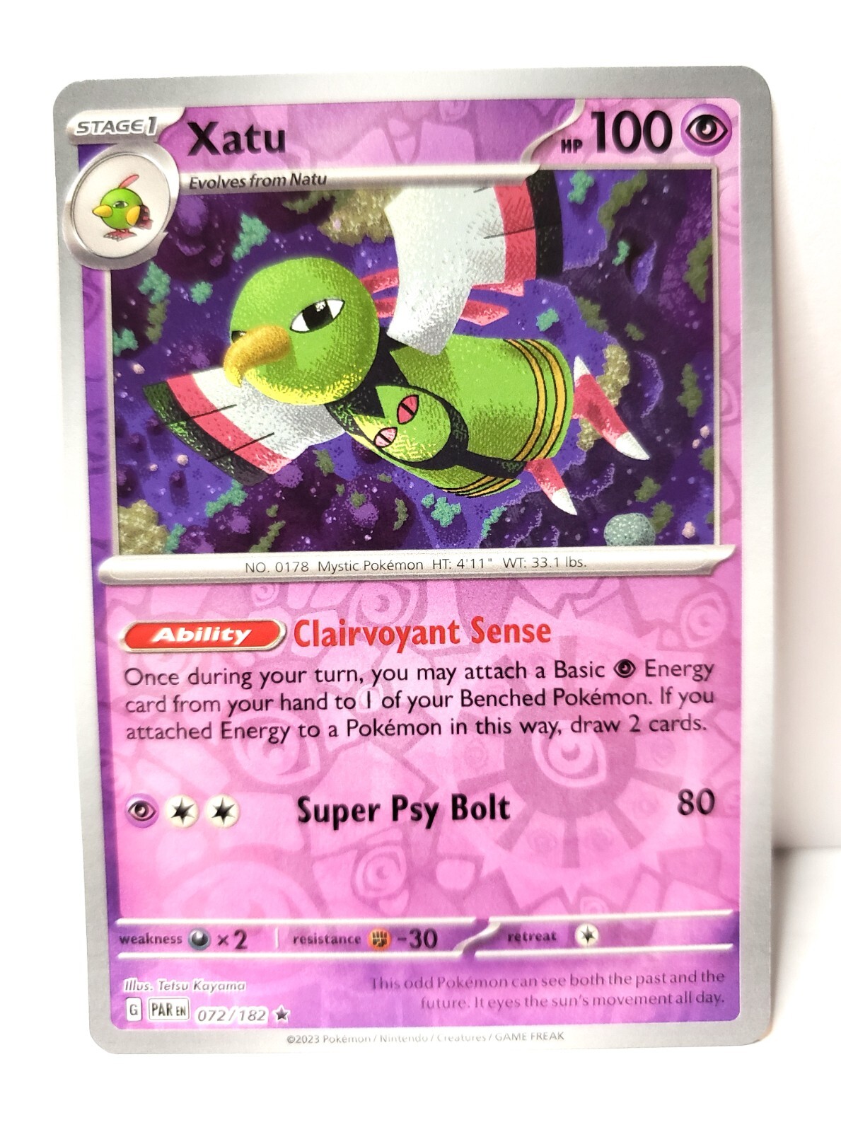 Pokémon TCG - Xatu - 072/182 - Reverse Holo - Paradox Rift - NM/MINT | eBay