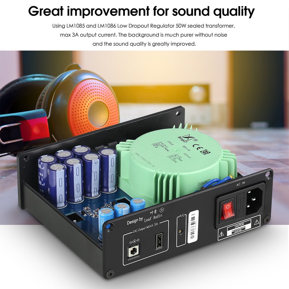 HiFi 5V/9V/12V/15V Linear Power Supply for Audio DAC Amplifier Voltage ...