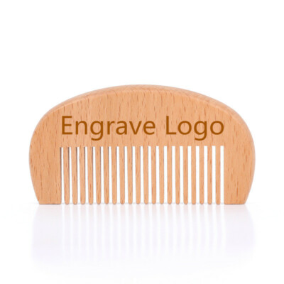 Engrave Logo-Beech Wood Fine Tooth Beard Care Combs Wooden Comb women ...