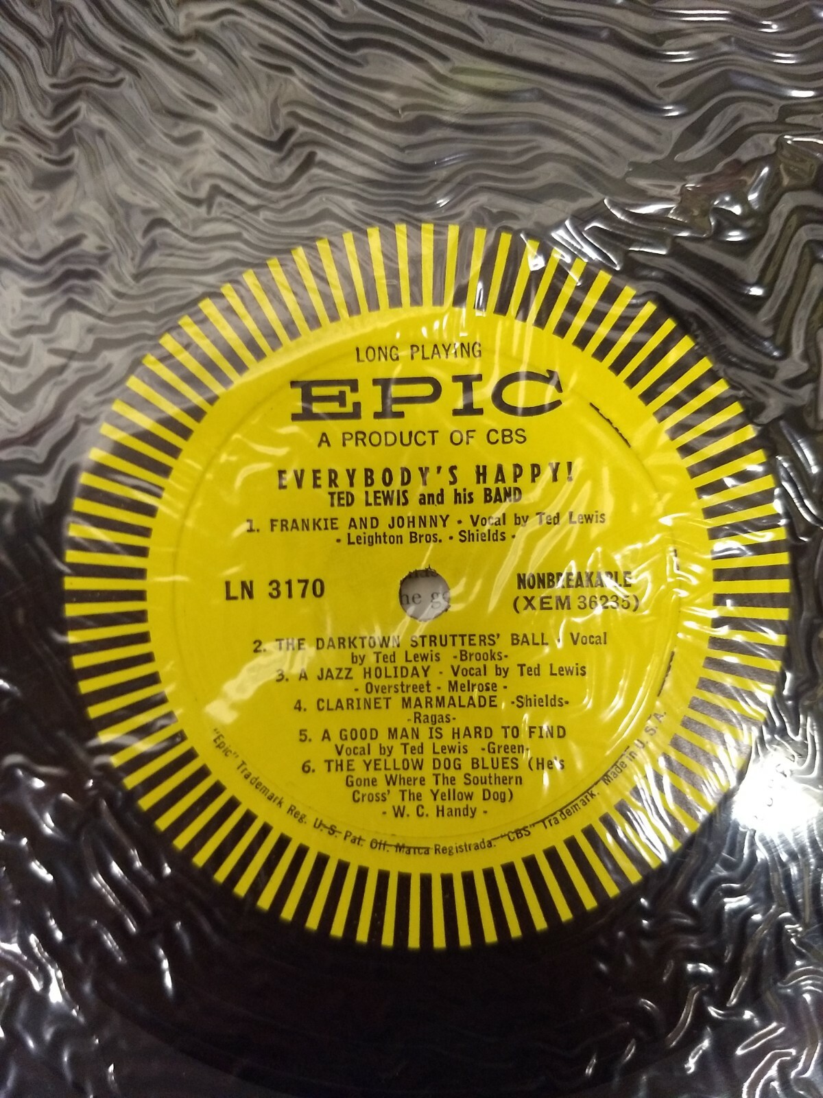 TED LEWIS and his band: Everybody's Happy LP Original on Epic Jazz ...