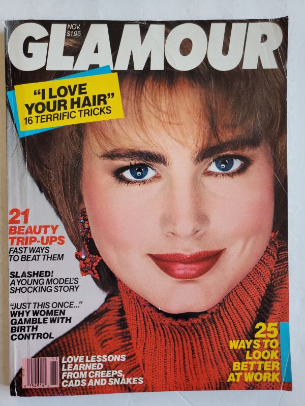 1986 GLAMOUR mag Alexa Singer Uma Thurman Nastasia Urbano Lingerie Kara ...