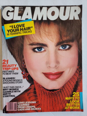 1986 GLAMOUR mag Alexa Singer Uma Thurman Nastasia Urbano Lingerie Kara ...