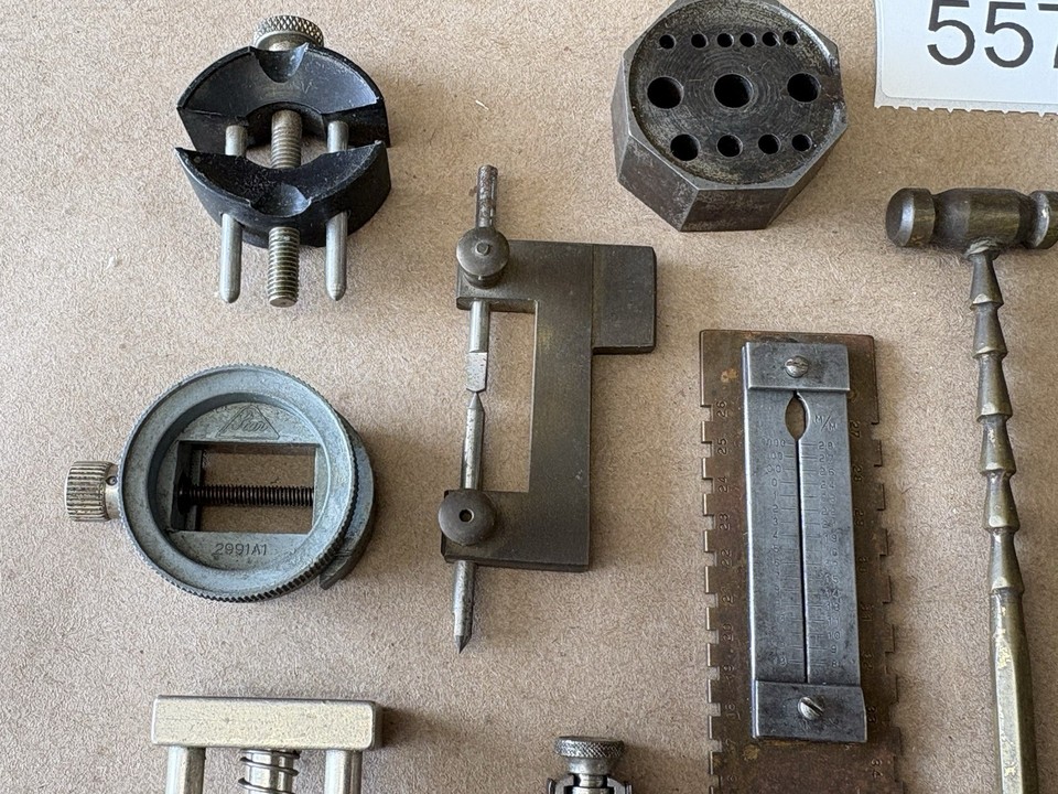 LOT WATCHMAKER TOOLS WATCH REPAIR JEWELER Movement Holder Gauge ...
