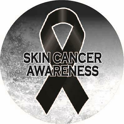 Skin Cancer Awareness Ribbon Sparkle Vinyl Car Window Wall Sticker ...