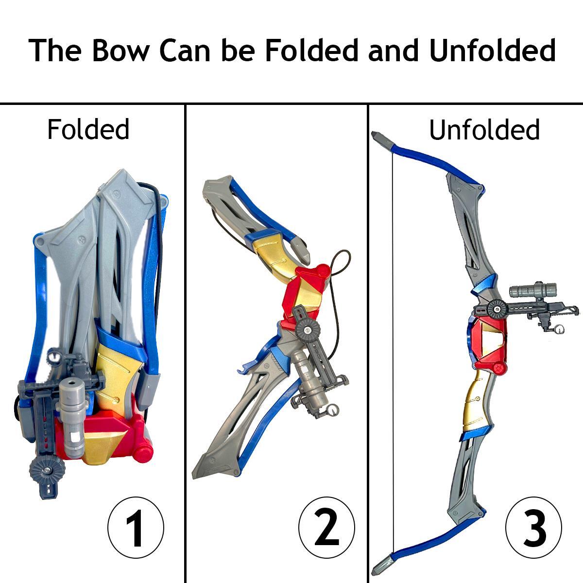 Large Bow and Arrow Foldable Bow 10 Arrows Kids Set Shooting Recurve ...