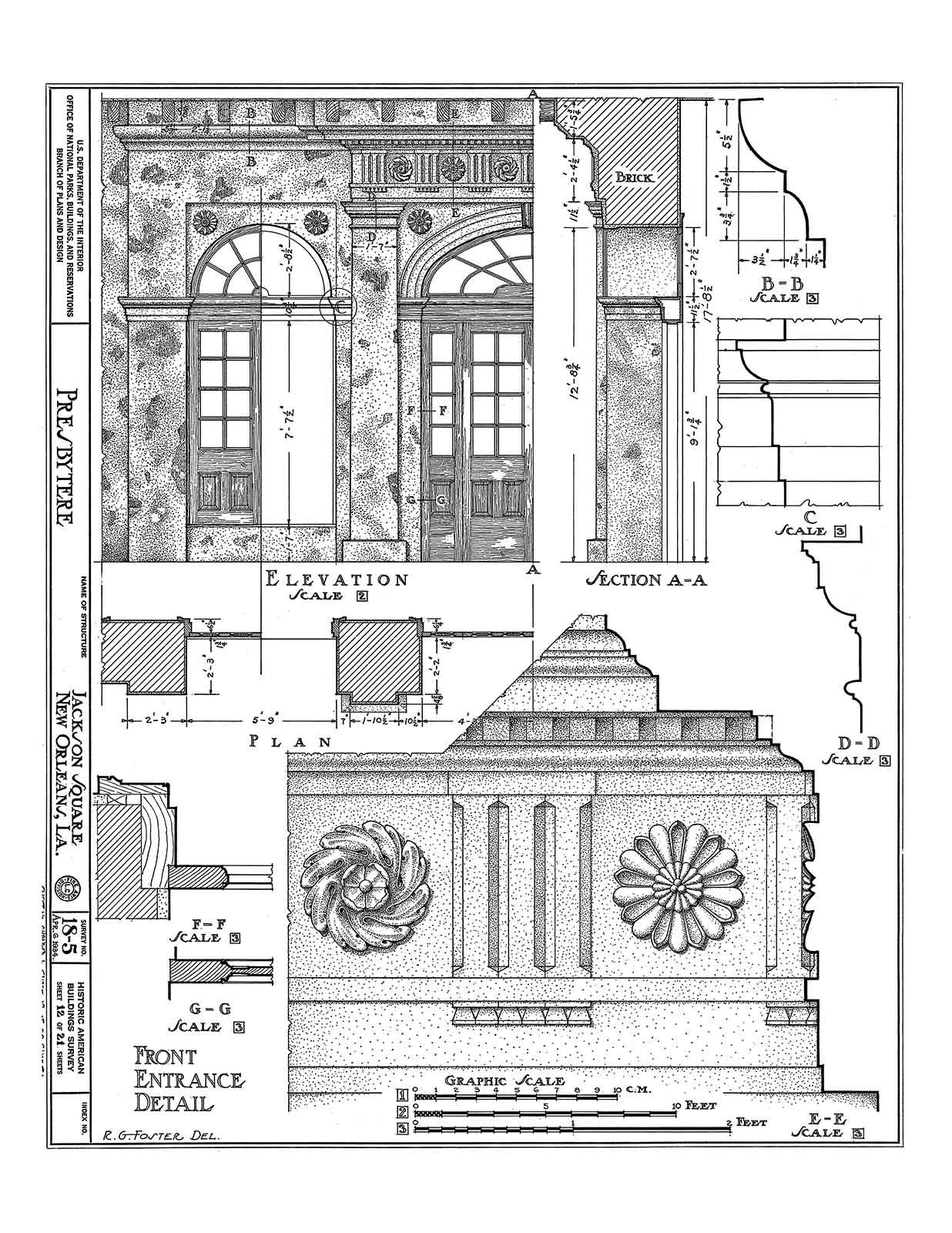 Presbytere Drawings, Jackson Square, New Orleans - Architectural House ...