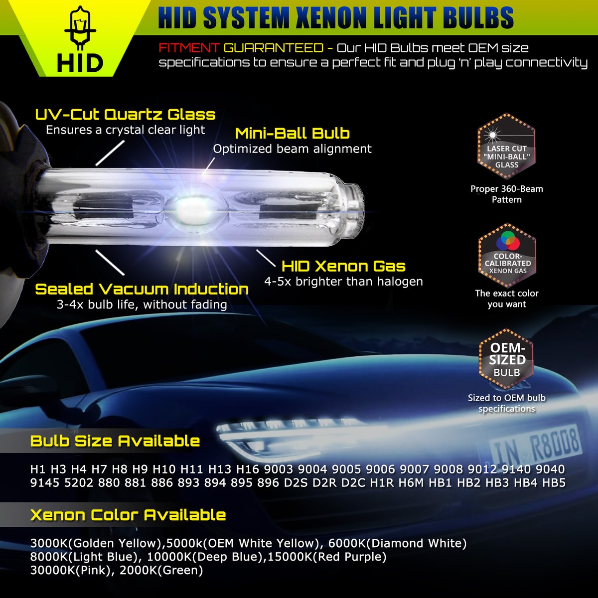 Xenon Bulb Color Chart