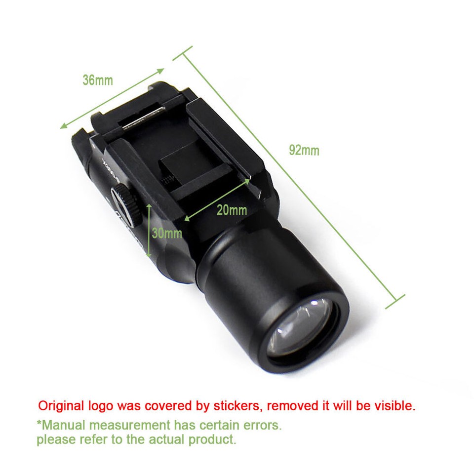 For X300-B Tactical LED Ultra Pistol Flashlight Weapon 500 LM Hunting ...