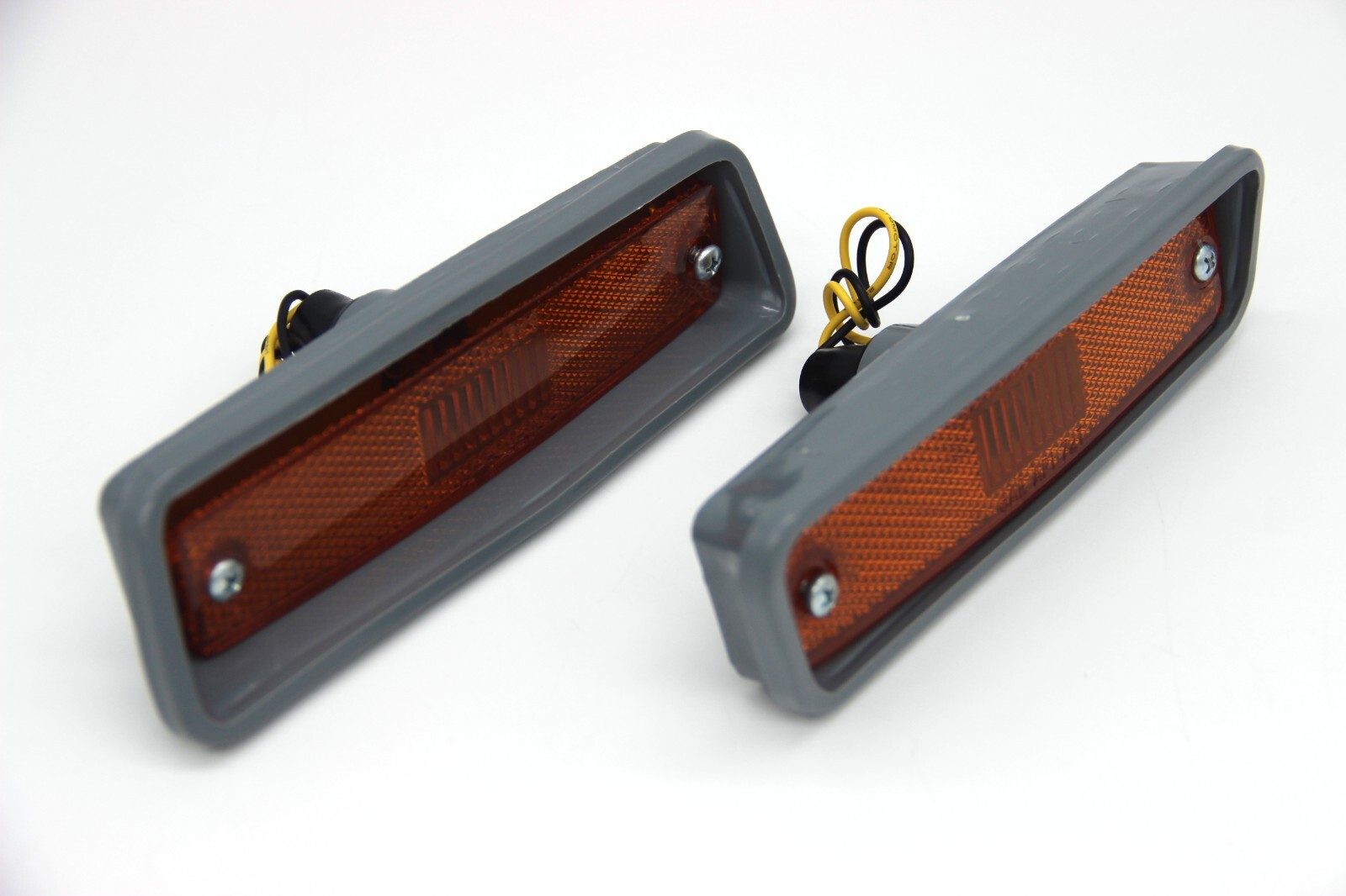 Fits Dodge D100 Pick Up 72/80 Gray Fender Turn Signals Lights Blinker 2 ...