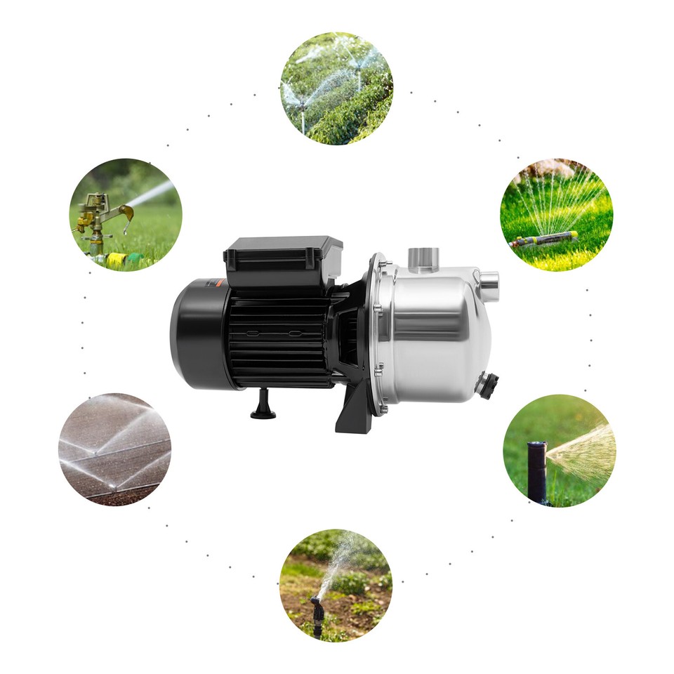 1.5HP Shallow Well Pump Garden Jet Pump Garden Lawn Irrigation Booster ...