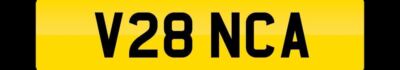 VERONICA PRIVATE NUMBER PLATE RONNIE CAR REGISTRATION V28 NCA VERONICA ...