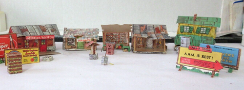 HO SCALE ASSEMBLED CARDBOARD/PAPER MODEL RAILROAD BUILDINGS | eBay