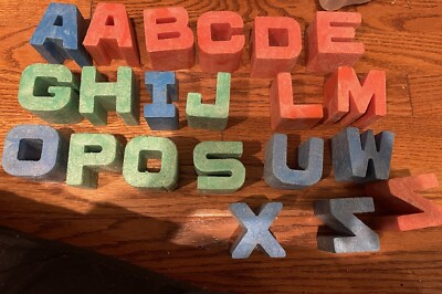 Alphabet ABC's Blocks TUFF STUFF Mattel 1971 Vintage 21 Blocks #4383 | eBay
