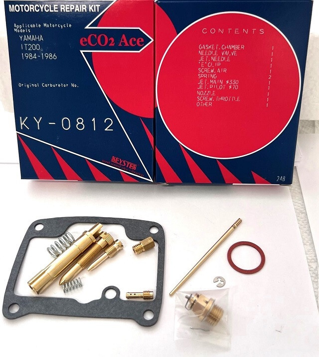 YAMAHA IT200 IT200L ENDURO KEYSTER CARBURETOR REBUILD REPAIR KIT 1984 ...